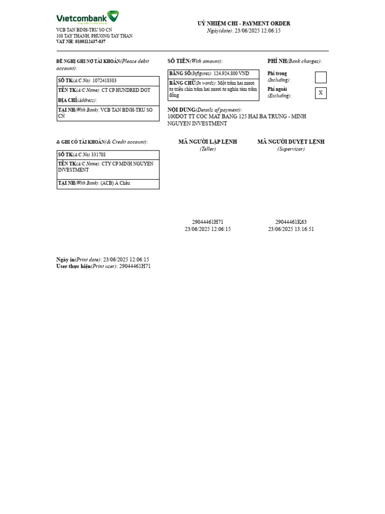 Unc - TT Coc Mat Bang - 125 Hai Ba Trung | PDF
