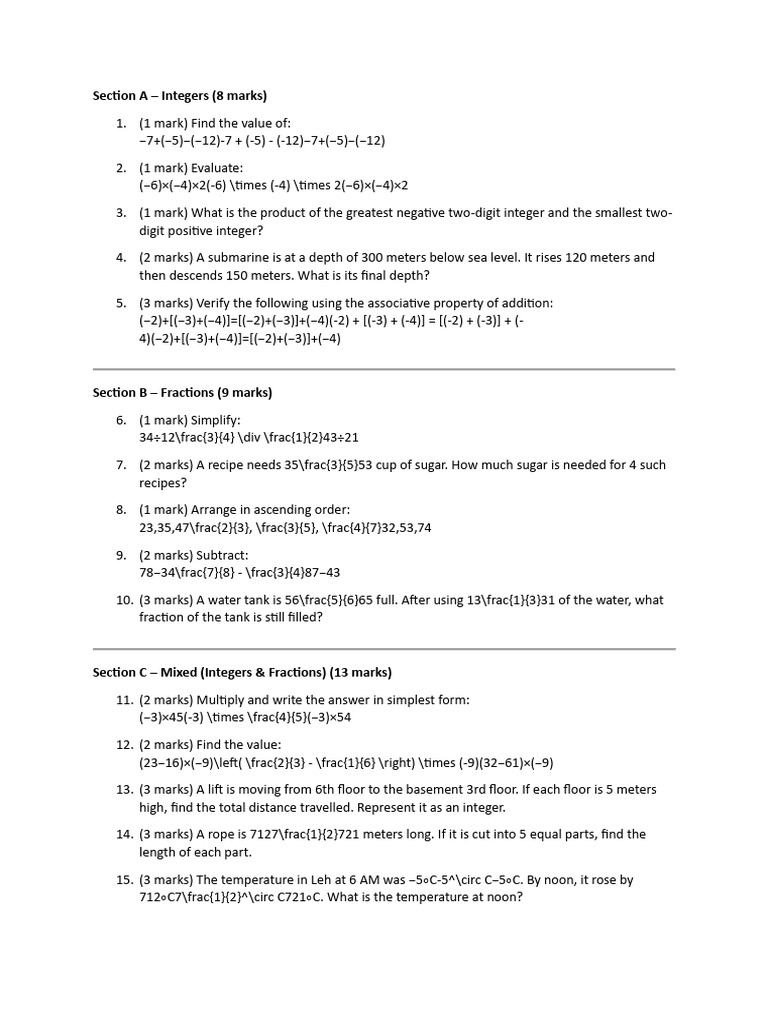 Maths Intermediate | PDF