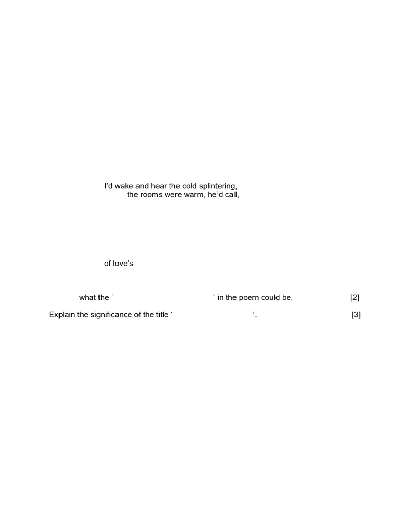 Literature Practice Paper: Poetry & Prose Analysis | PDF