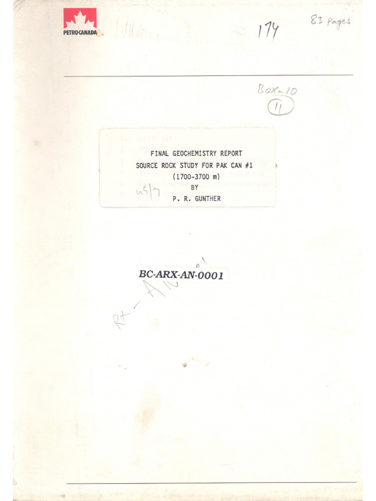 Pak Can-1 Source Rock | PDF