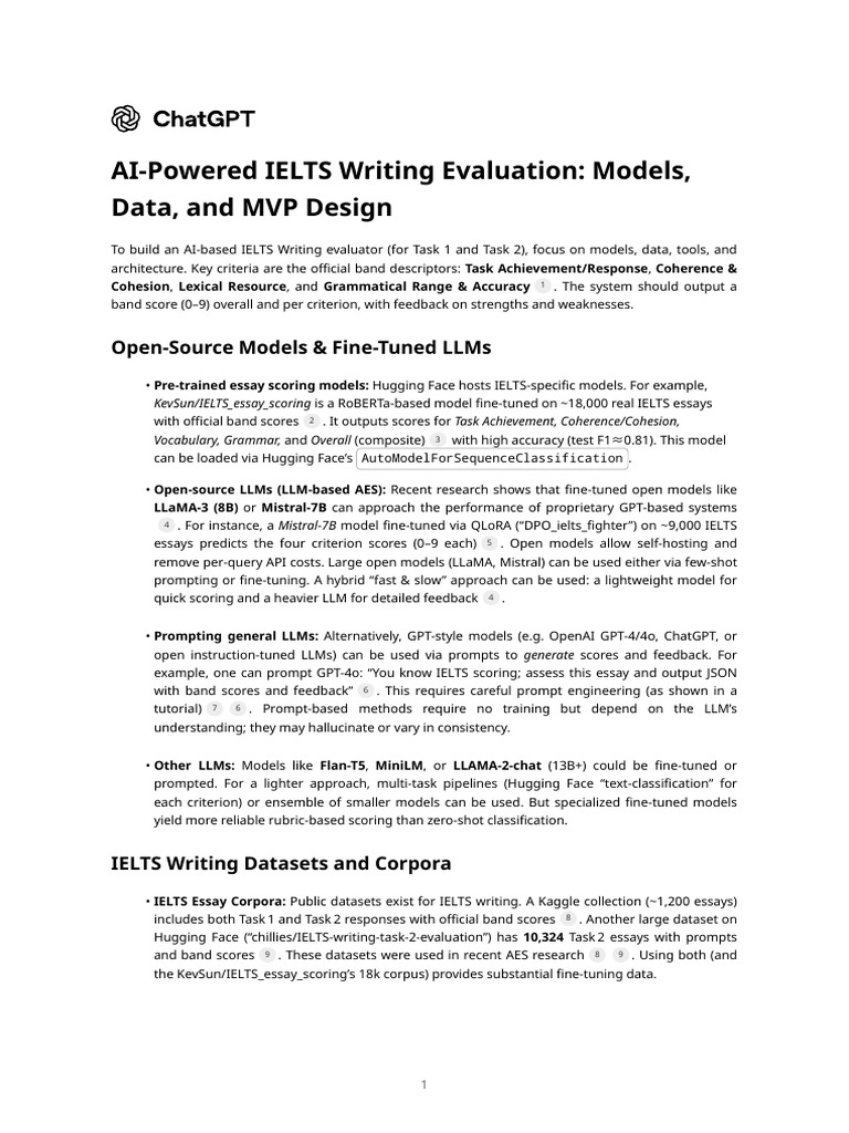 AI-Powered IELTS Writing Evaluation - Models, Data, and MVP Design ...