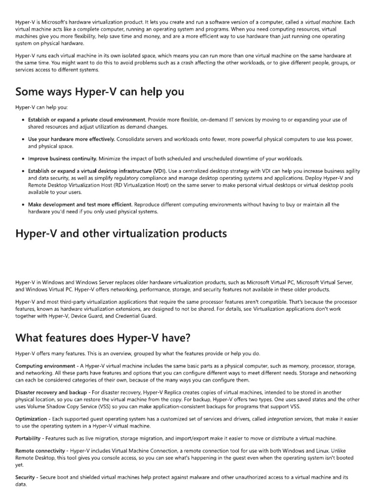Hyper V | PDF