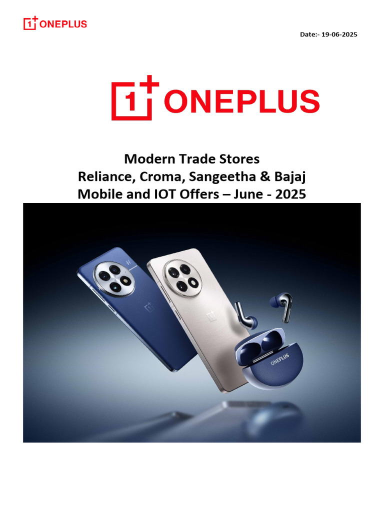 R, C, S, B - OnePlus Mobile and IOT Offers - June 2025 | PDF | Credit ...