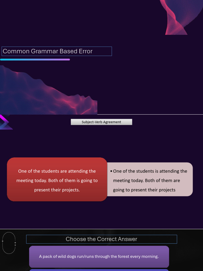 Common Grammar Errors Explained | PDF | Verb | Linguistics