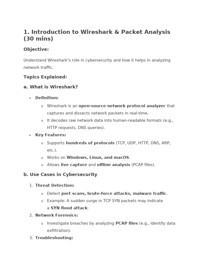 Wireshark Imp Presentation Docs | PDF | Transmission Control Protocol ...