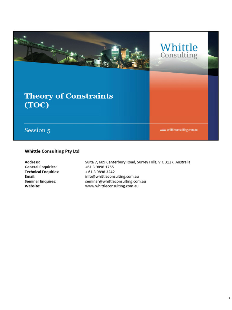 5-Session 5 Theory of Constraints | PDF