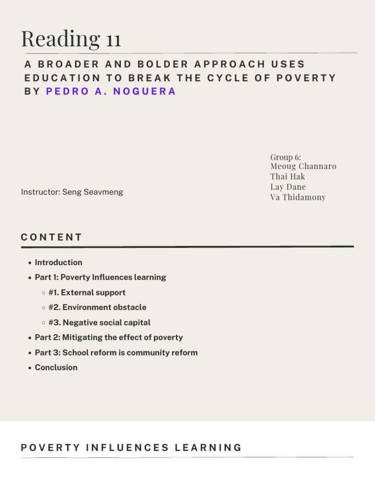 SS402 Reading 11 Group 6 | PDF | Poverty | Poverty & Homelessness