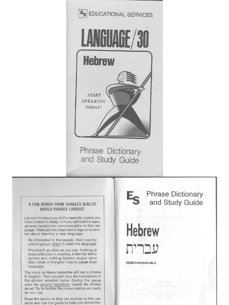 Berlitz Language 30 - Hebrew - Booklet | PDF