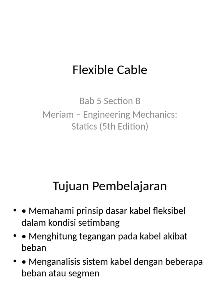 Flexible Cable Section 5B Complete | PDF