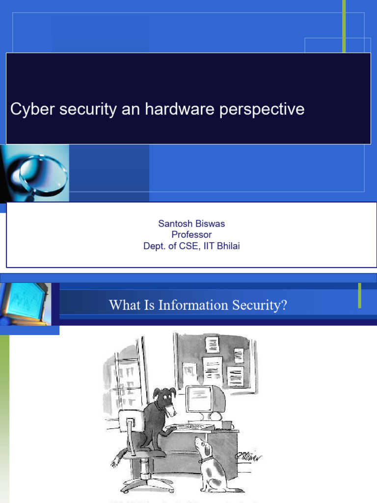 Cyber Security An Hardware Perspective | PDF | Internet Of Things ...