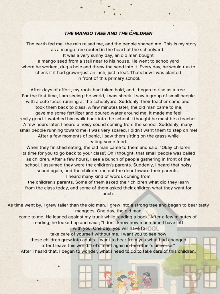 The Mango Tree's Heartfelt Journey | PDF