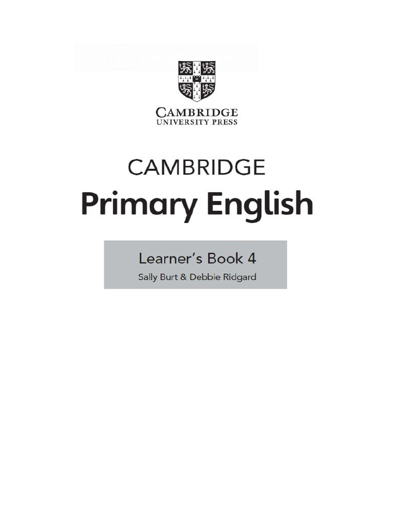 Cambridge Primary English LB 4 | PDF