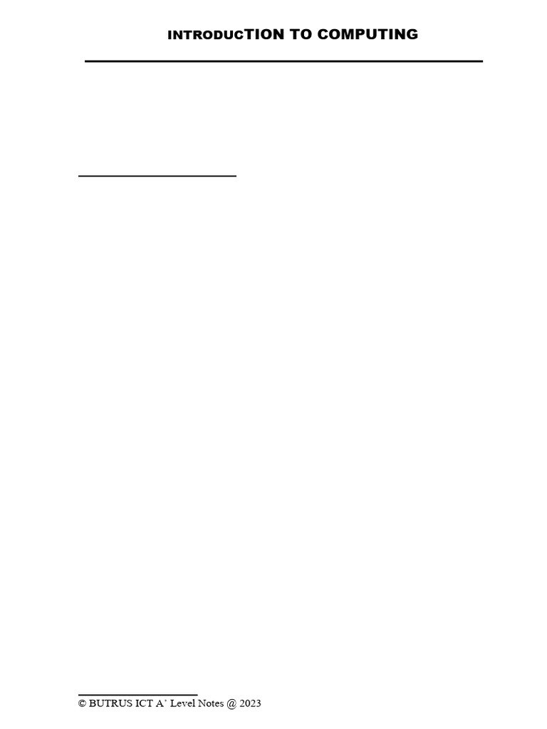 Ict A' Level Notes - 2025 | PDF | Bios | Booting