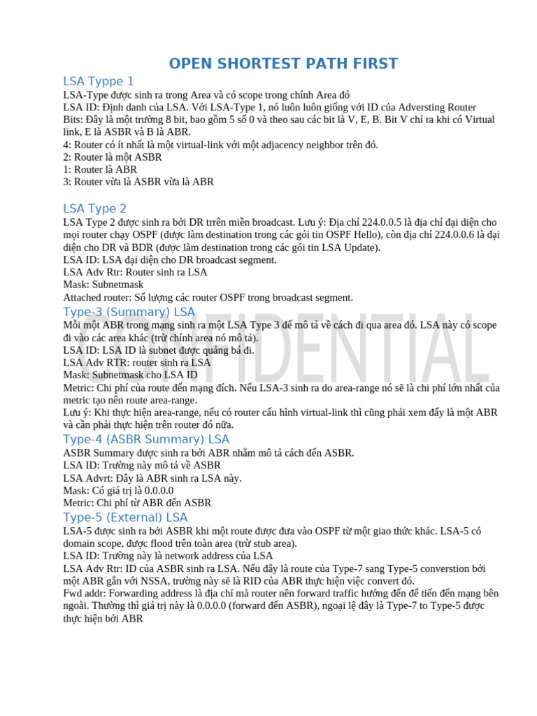 Open Shortest Path First | PDF