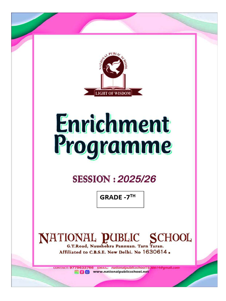 7th Grade Multidisciplinary Assignments | PDF | Cultural Diversity
