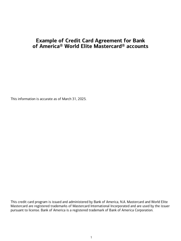 Credit Card Agreement Overview | PDF | Credit Card | Transaction Account