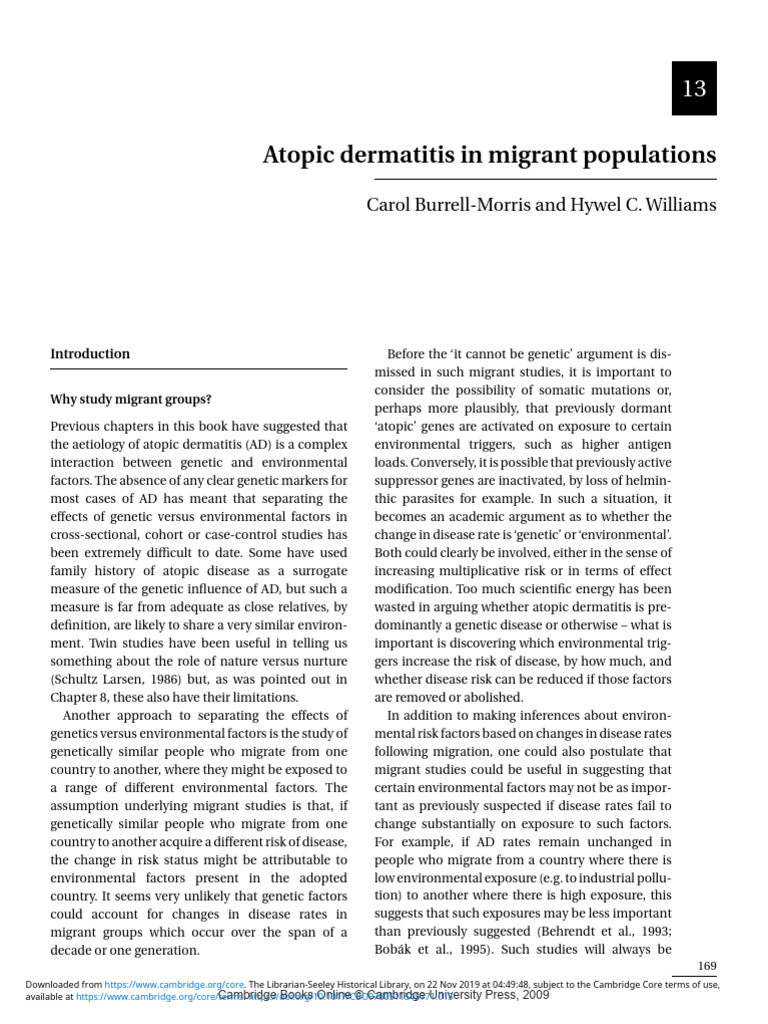 Atopic Dermatitis The Epidemiology Causes and of C Annas Archive | PDF ...