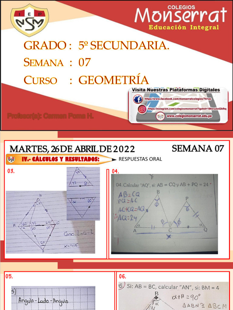 Geom 5to Sec - Sem 07-Oral | PDF