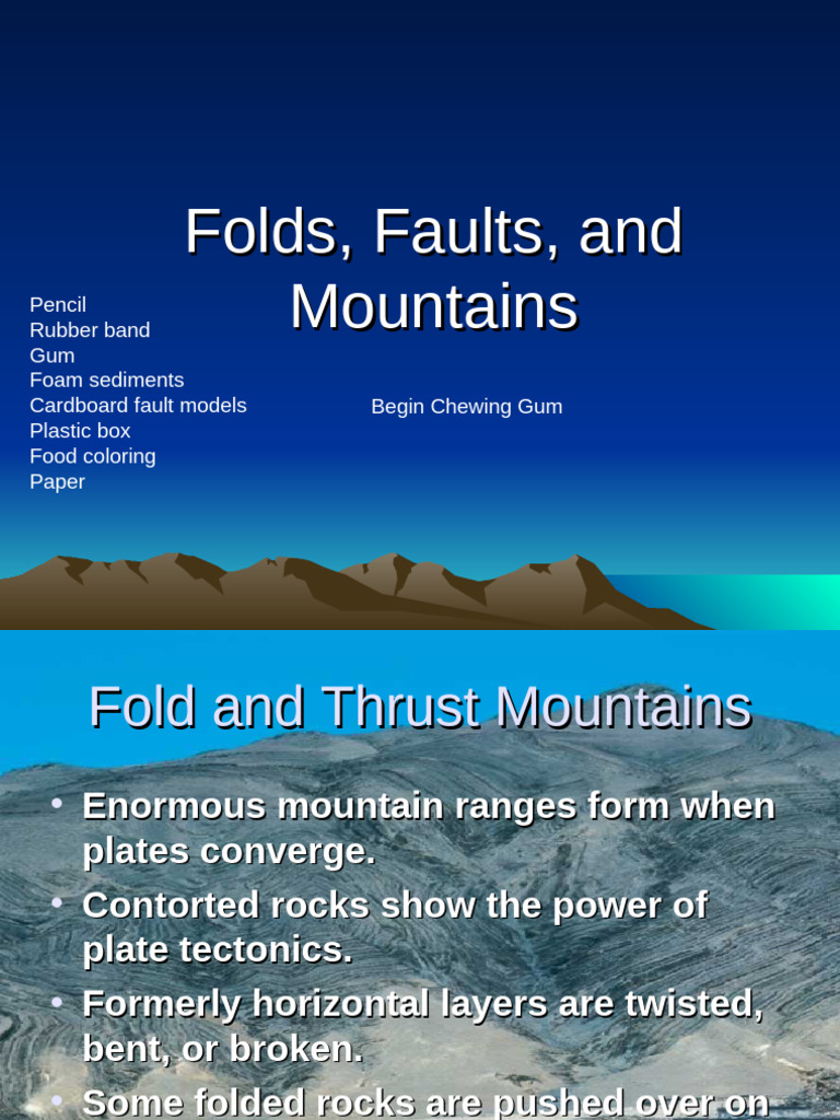 Faults Folds and Mountains | PDF | Fault (Geology) | Plate Tectonics