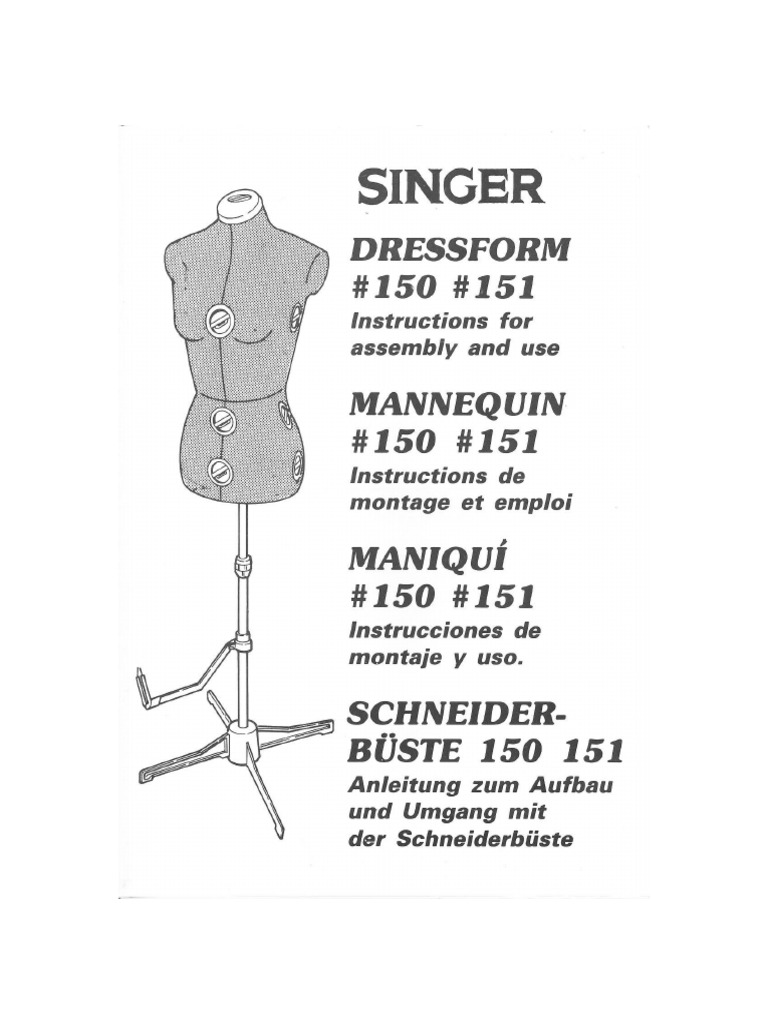 SINGER 150 and 151 Dressform | PDF