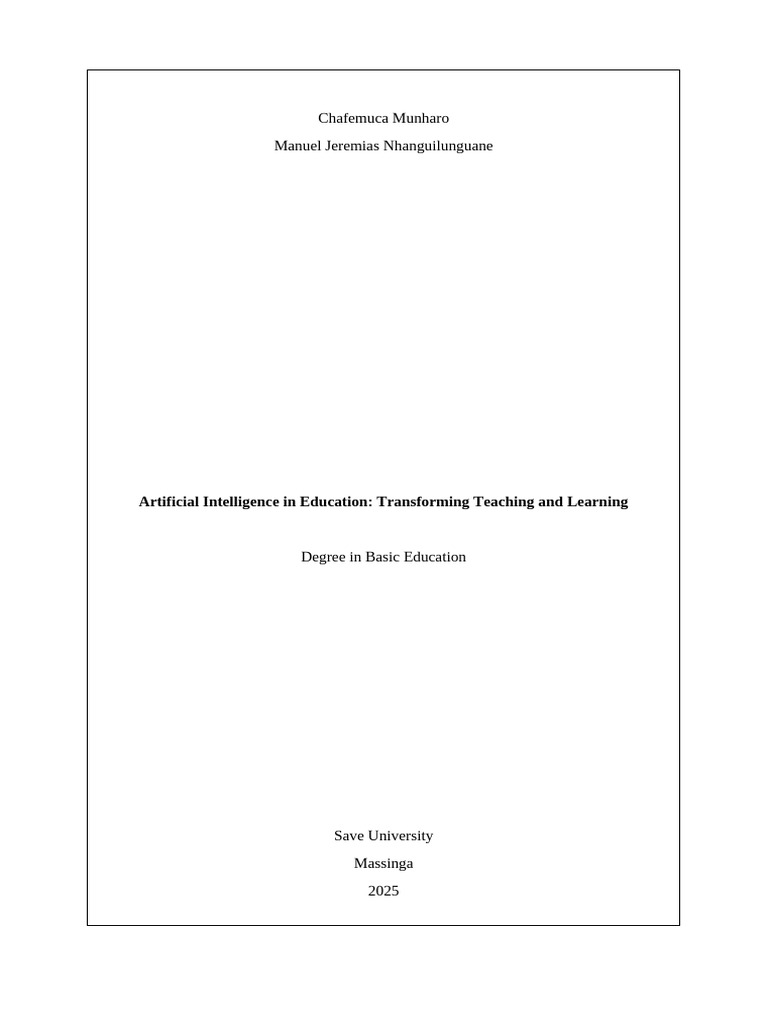 AI's Impact on Education and Teaching | PDF | Artificial Intelligence ...