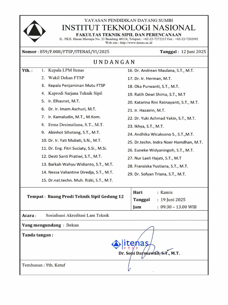 UND - Rapat Persiapan Re-Akreditasi S1 Prodi Sipi - 19 Juni 2025 | PDF