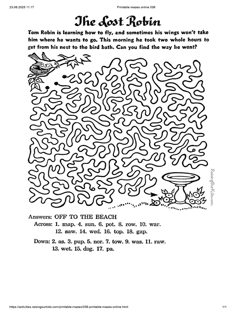 Printable Mazes Online 036 | PDF