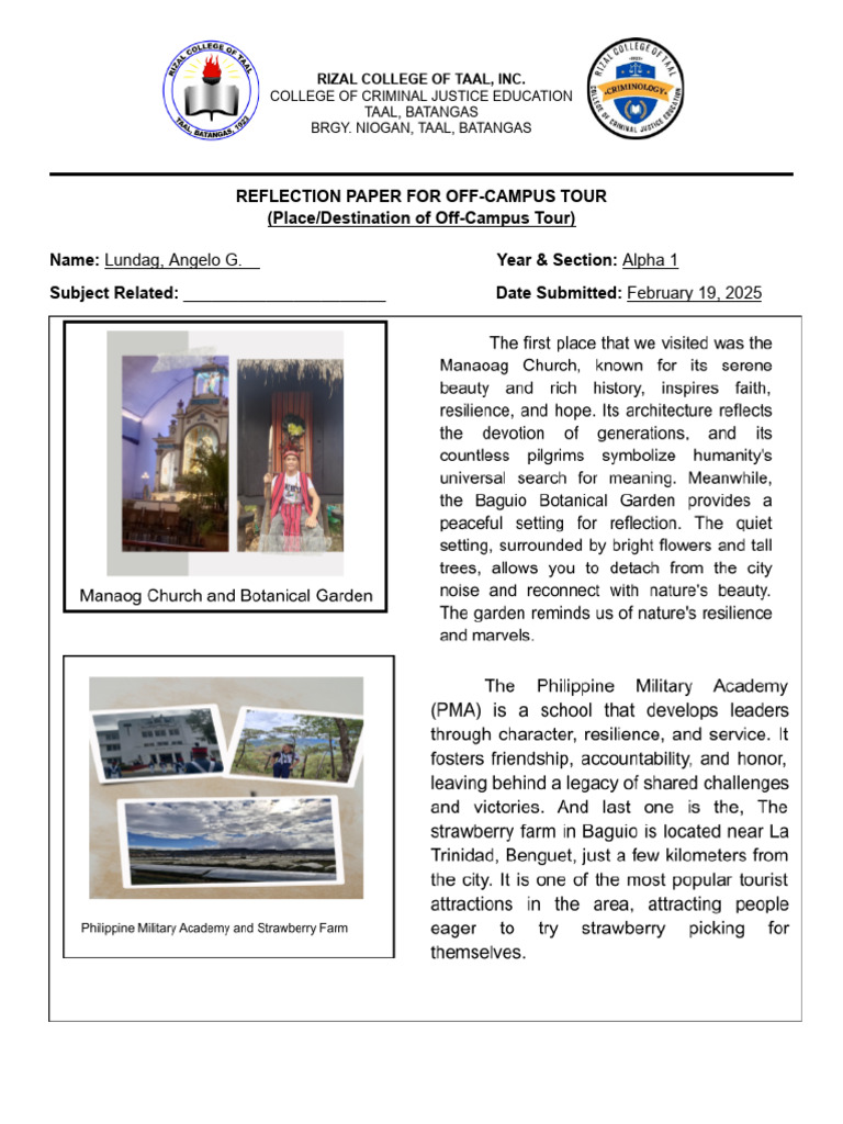 Lundag, Angelo G. (Reflection Paper) | PDF