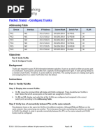 3.6.1 Packet Tracer - Implement Vlans and Trunking | PDF | Network Switch | Networking Standards