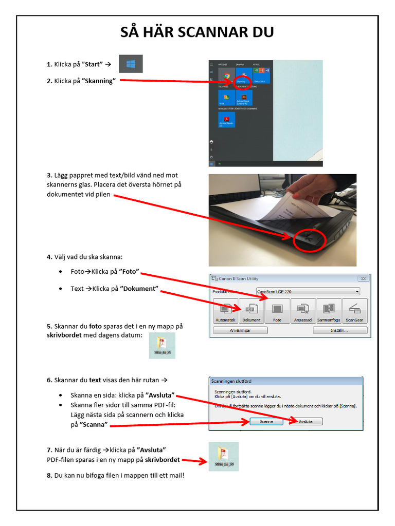 Så Här Scannar Du | PDF