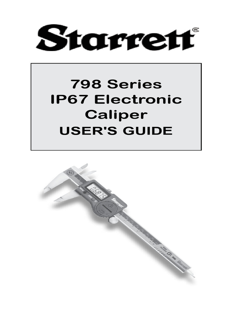 798 Electronic Slide Caliper User Manual Form 951 1 | PDF | Electrónica