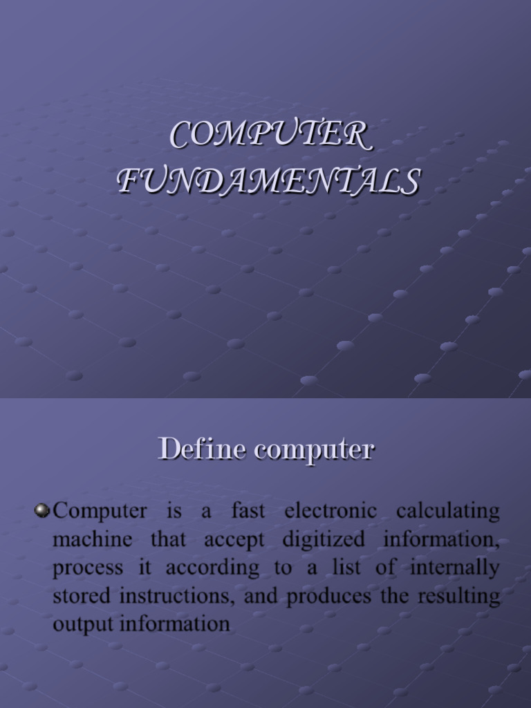 Computer Fundamentals, Learn Computer | PDF | Computer Data Storage | Integrated Circuit