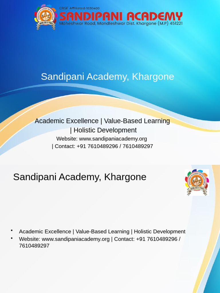 Sandipani Academy: Holistic Education in Khargone | PDF | Learning ...