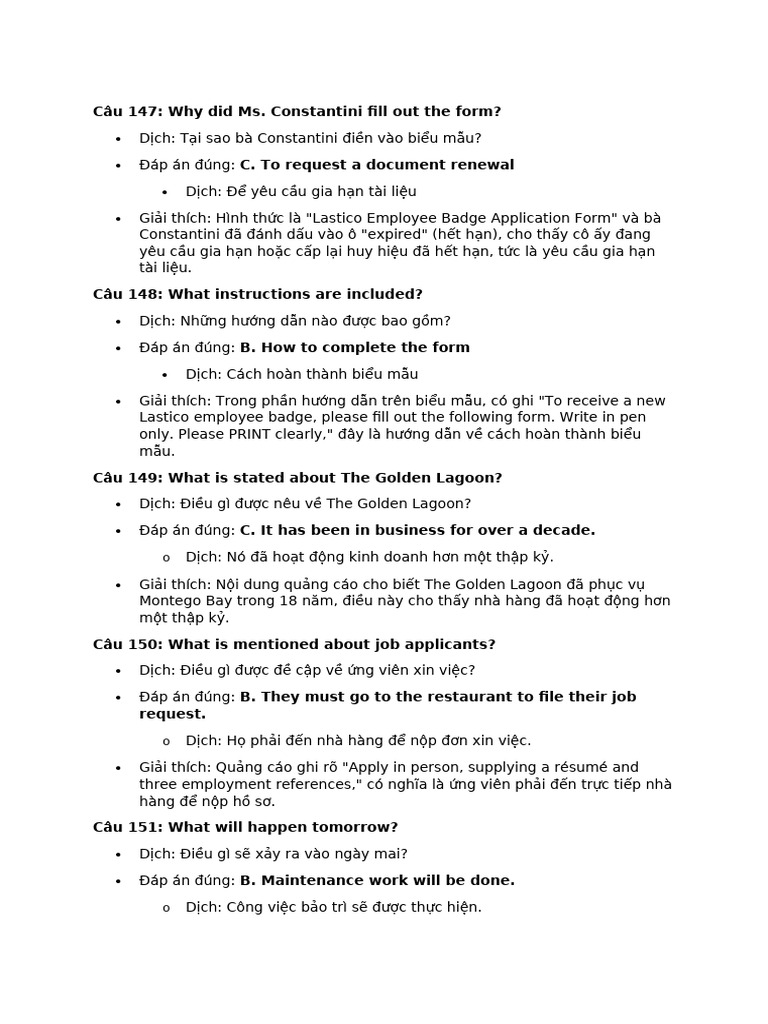 Đáp Án Reading2 | PDF