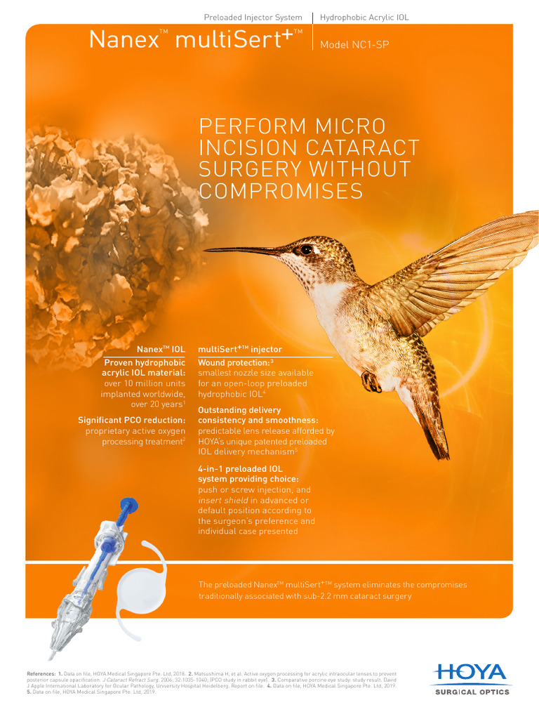 Hoya Nanex NC1 SP Datasheet | PDF | Vision | Light