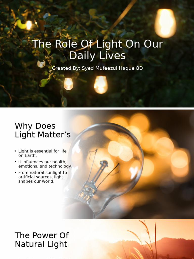 The Role of Light On Our Daily Lives | PDF | Color | Magenta