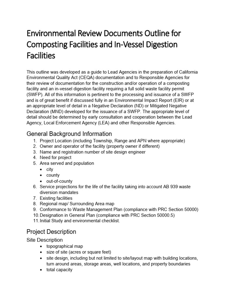 2023 Feb 09 Composting Ivd Outline | PDF | Waste | Waste Management