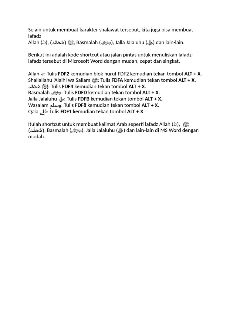 Lafadz Di Word | PDF