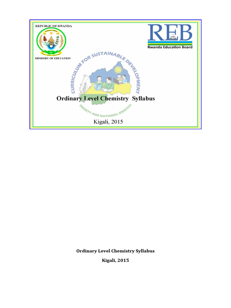 O-Level Competency-Based Chemistry Syllabus - October 2015 | PDF ...