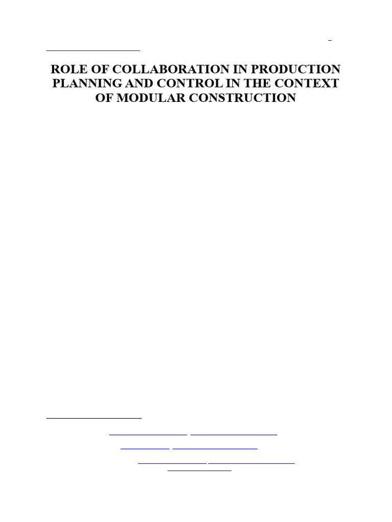 Amaro Et Al. 2024 - Role of Collaboration in Production Planning and Control in The Context of ...