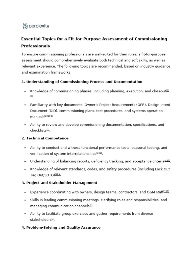 Essential Topics For A Fit-for-Purpose Assessment | PDF | Reliability ...