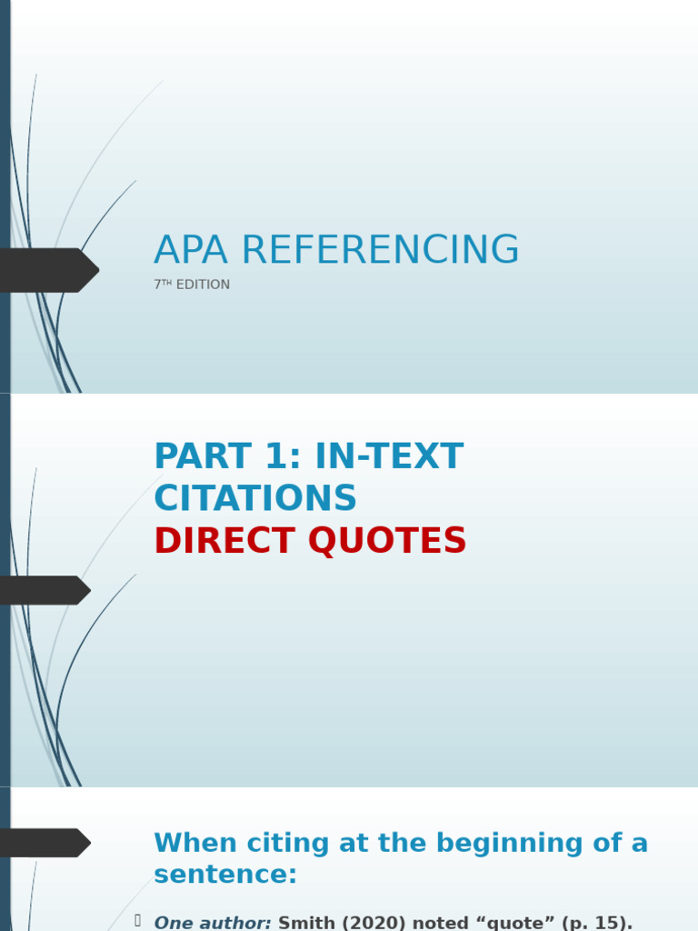 Apa Referencing | PDF