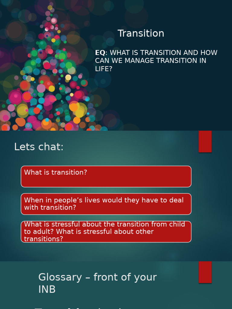 Managing Life Transitions and Stress | PDF