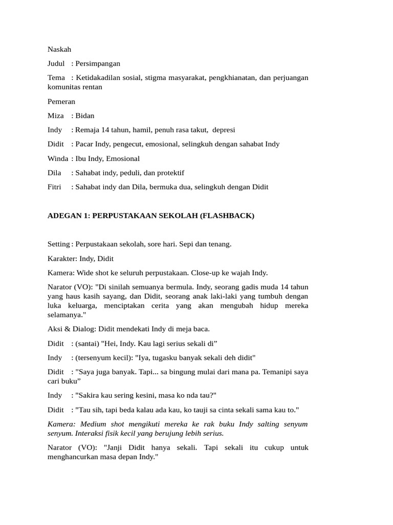 Naskah Film Pendek | PDF