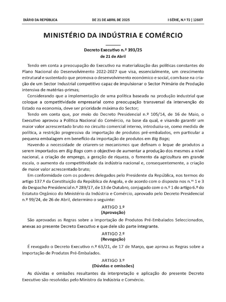 Decreto Executivo | PDF