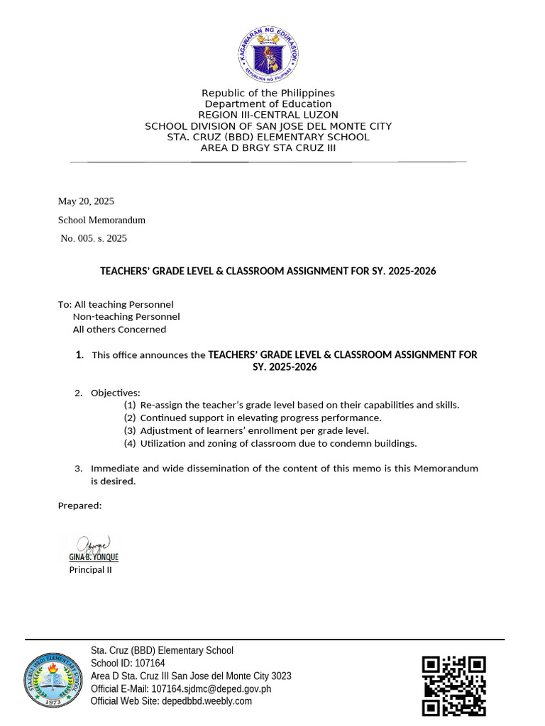Teachers' Assignments SY 2025-2026 | PDF | Chess | Chess Openings