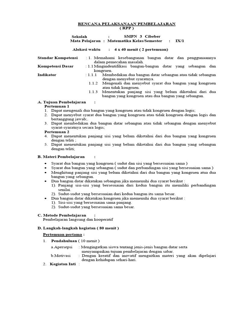 Modul Ajar Matematika 9 | PDF