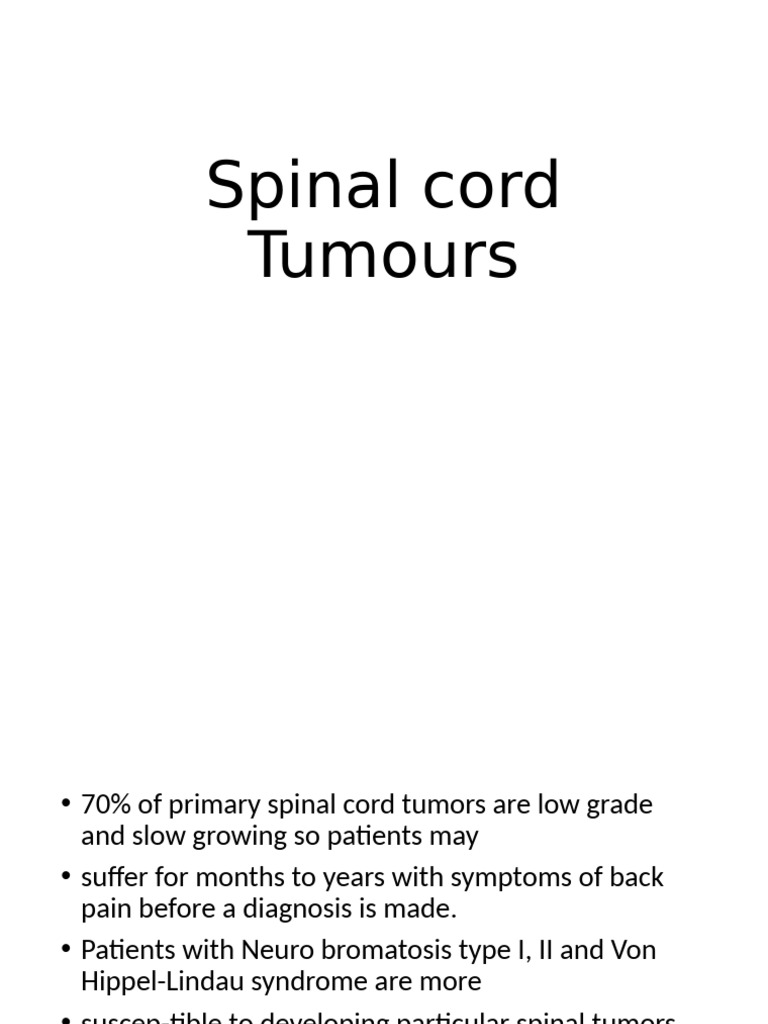 Spinal Cord Tumours-WPS Office | PDF | Cancer | Neoplasms