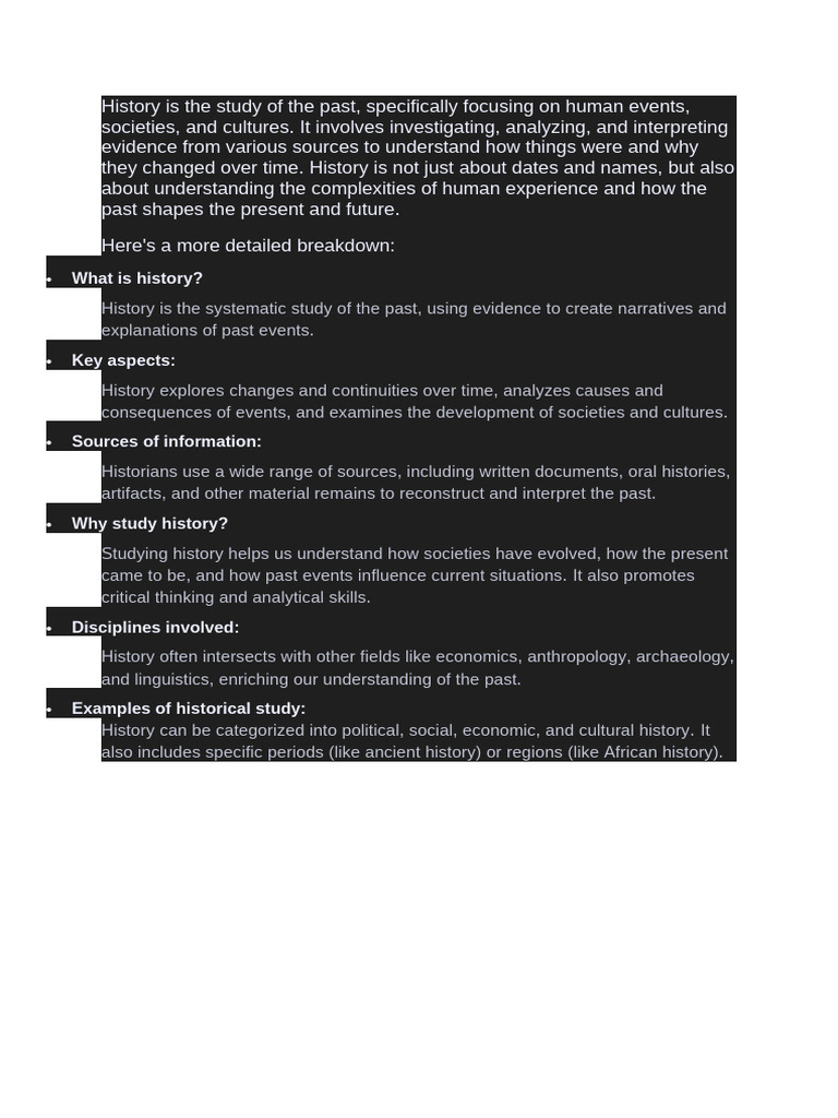 Understanding the Study of History | PDF