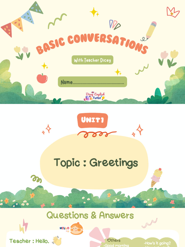 Basic Conversations No Note | PDF